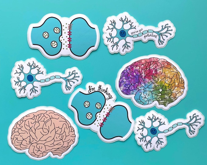 Neuroscience Sticker Pack Psychology Waterproof Water Resistant Decal ...