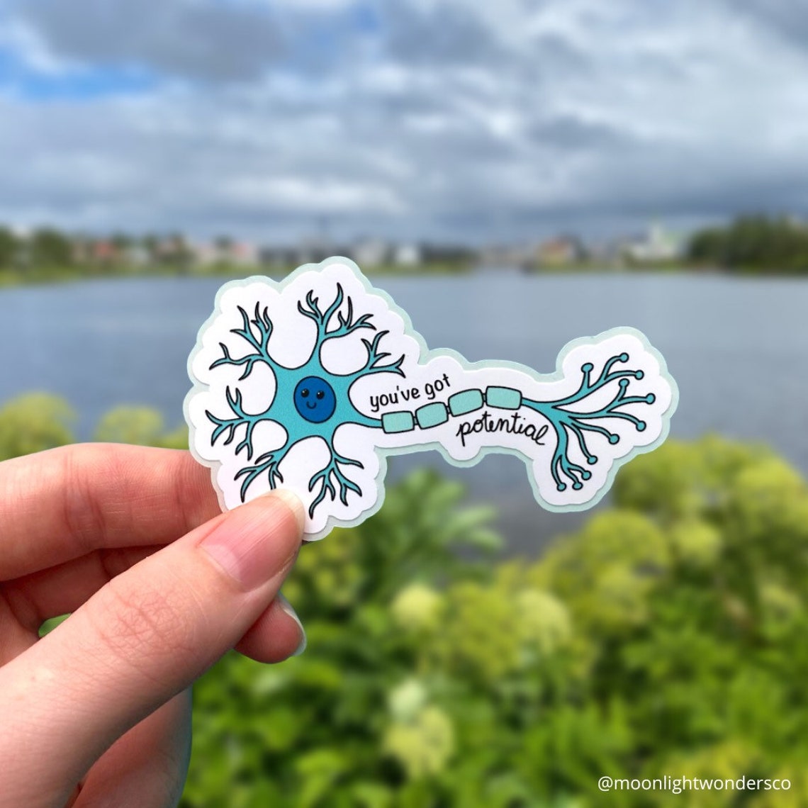 You've Got Potential Cute Neuron Vinyl Sticker - Etsy