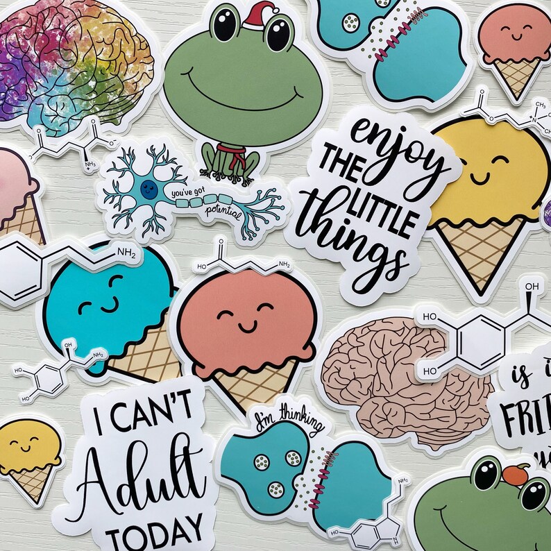 Structural Neurons Sticker Pack Psychology Waterproof - Etsy