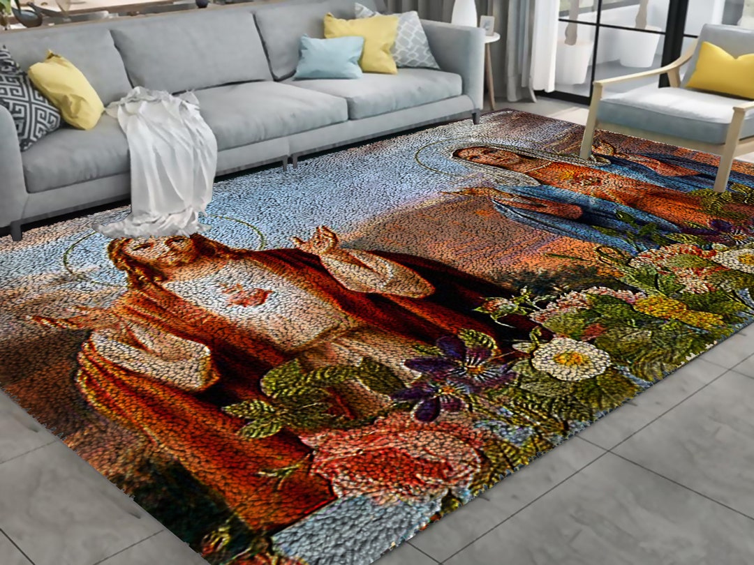 Latch Hook Jesus and the Virgin Mary Kits Rug,with Printed Canvas ...