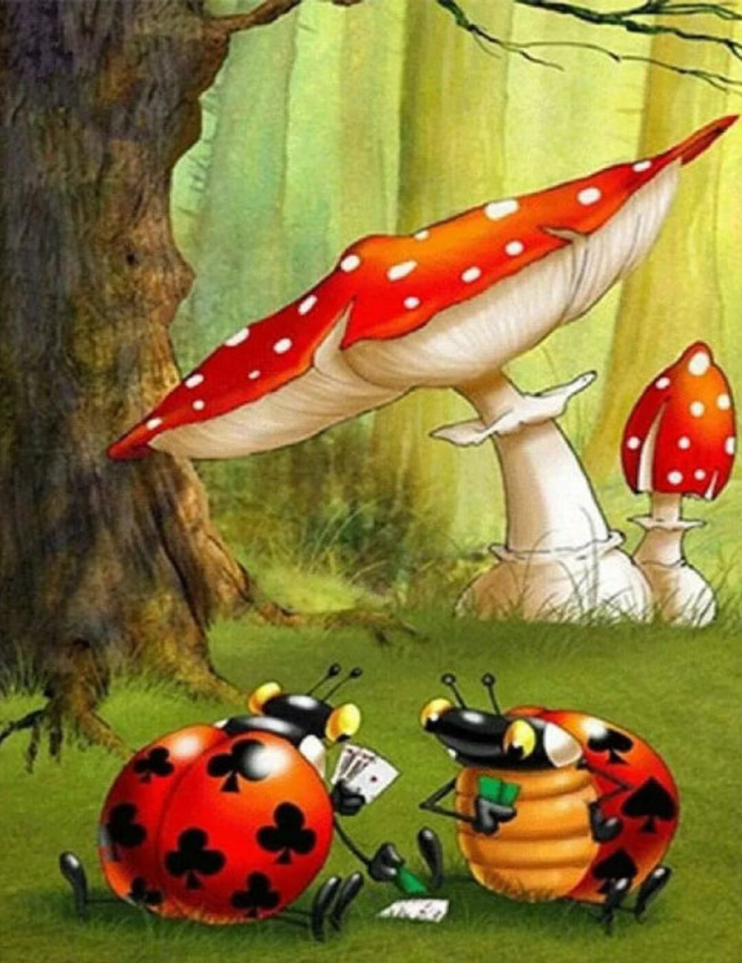 Ladybug Diamond Painting Girl Home Decoration Crystal Diamond Sticker ...