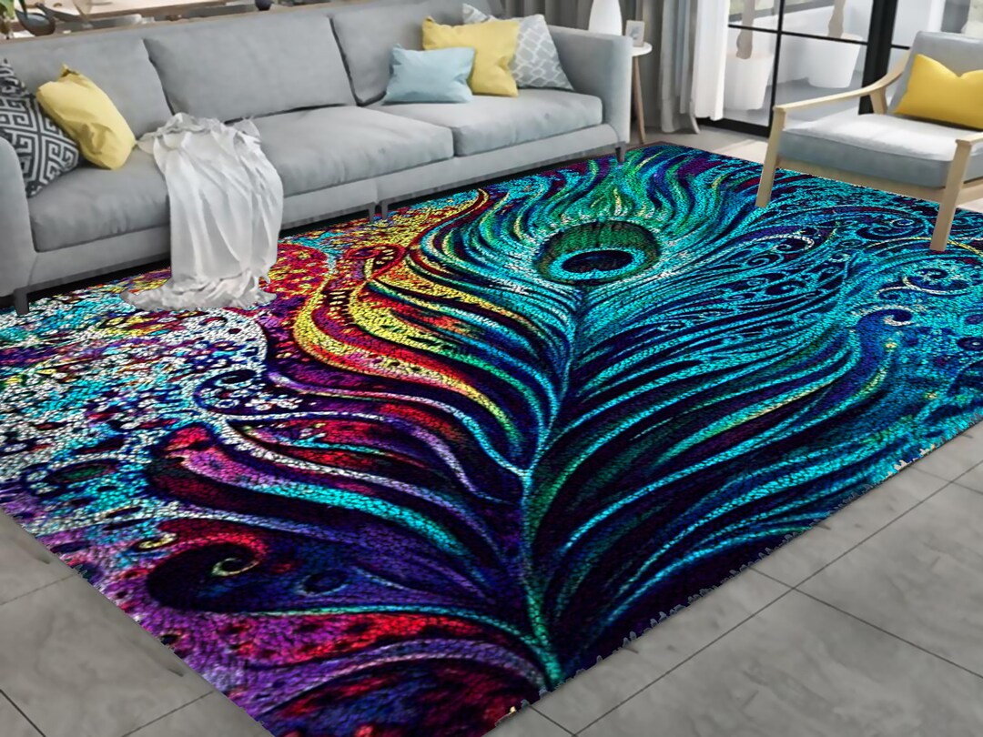 Peacock Feather Lock Hook Carpet DIY Door Lock Home Decoration Holiday ...