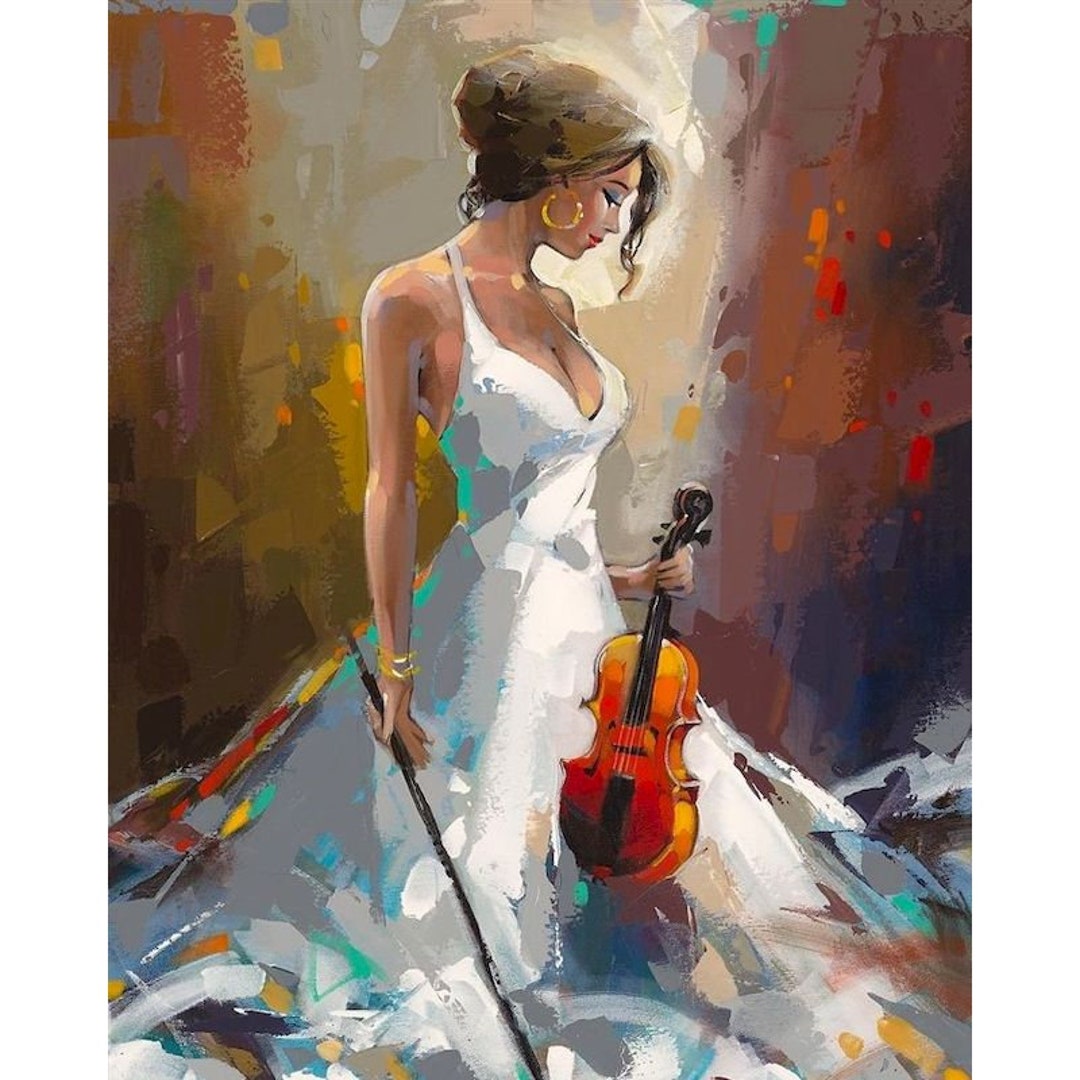 Women by Numbers Canvas Figure Oil Paint by Numbers Handpainted Diy ...