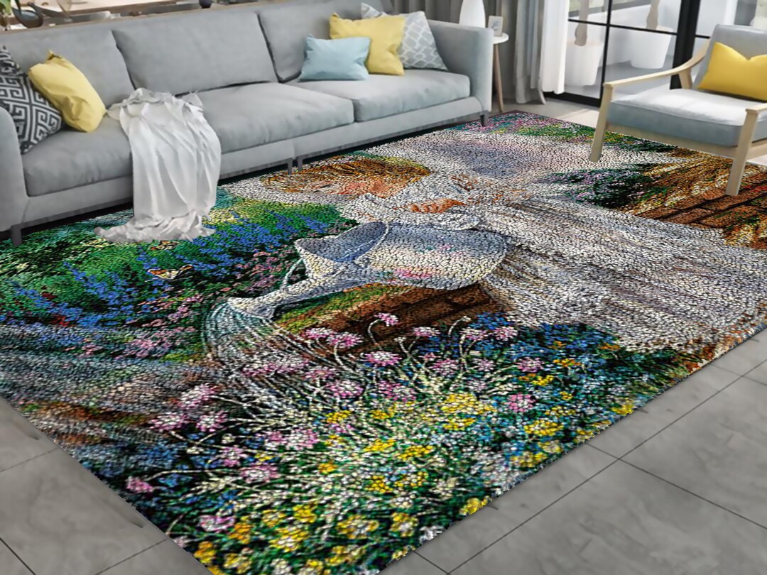 Beautiful Scenery Lock Hook Rug Kit Lock Hook DIY Crochet Yarn Rug ...