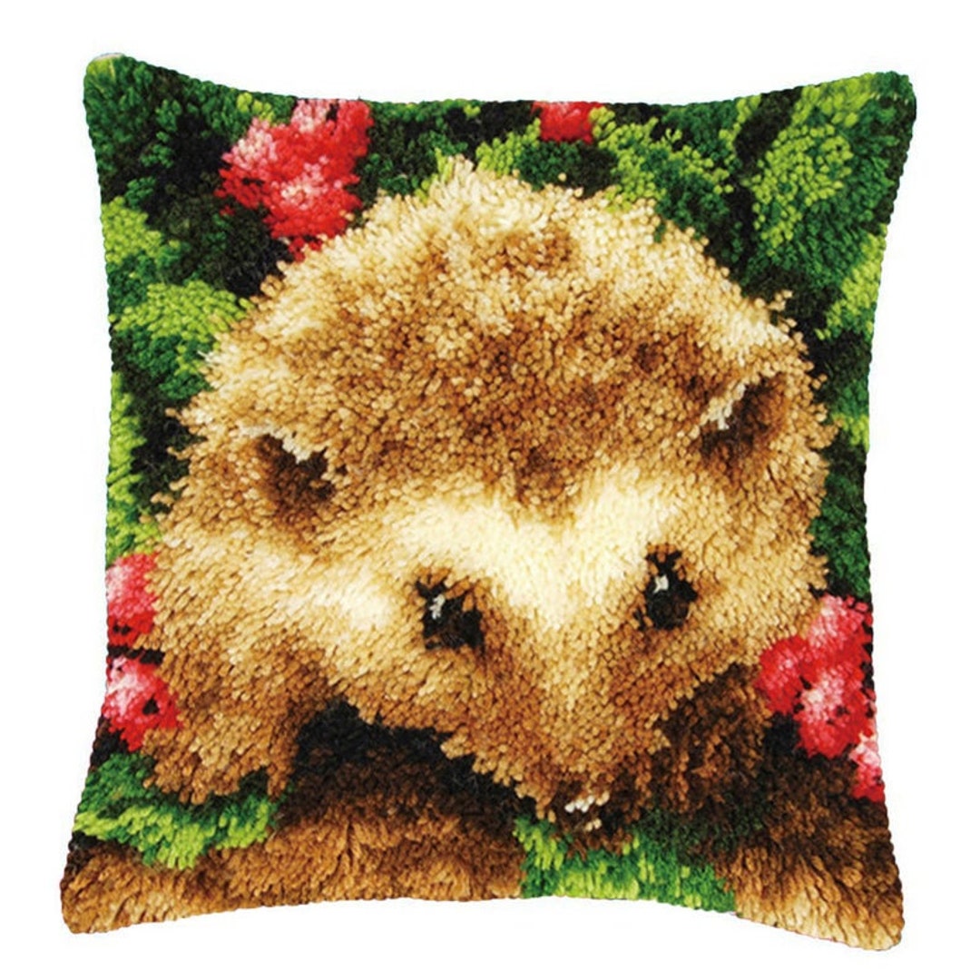 Fox Latch Hook Kit: DIY Rug Cushion Embroidery (16"x16") - Etsy