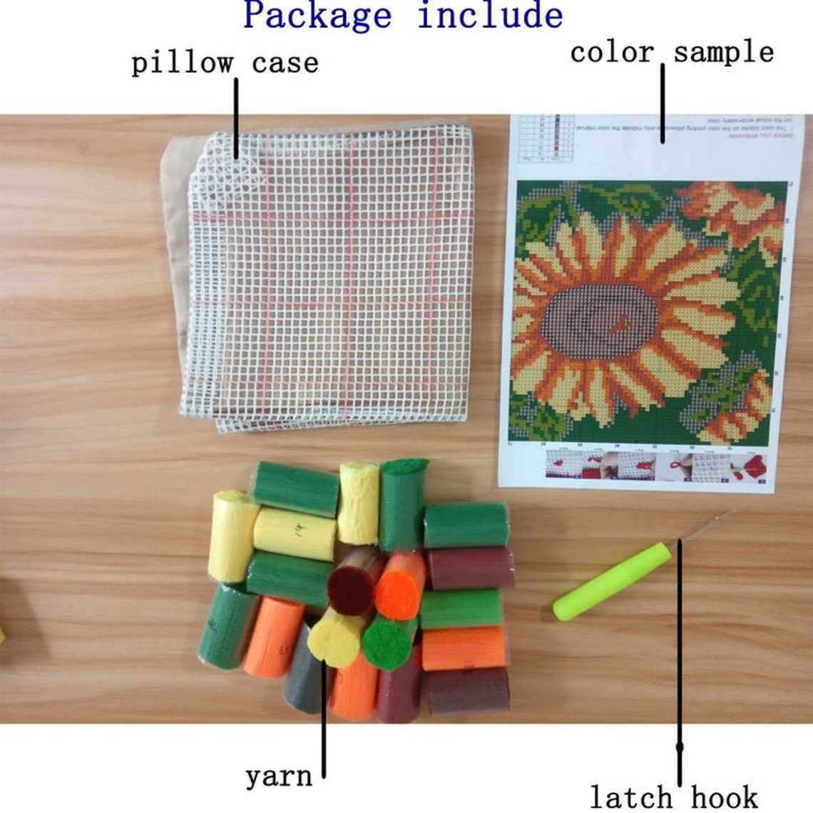 Flowers Latch Hook Pattern Splicing DIY Mat Kit Rug Kit - Etsy