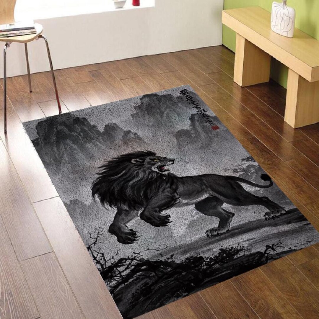 Lion Latch Hook Rug Kit: 3D Animal Tapestry, DIY Embroidery Cushion - Etsy