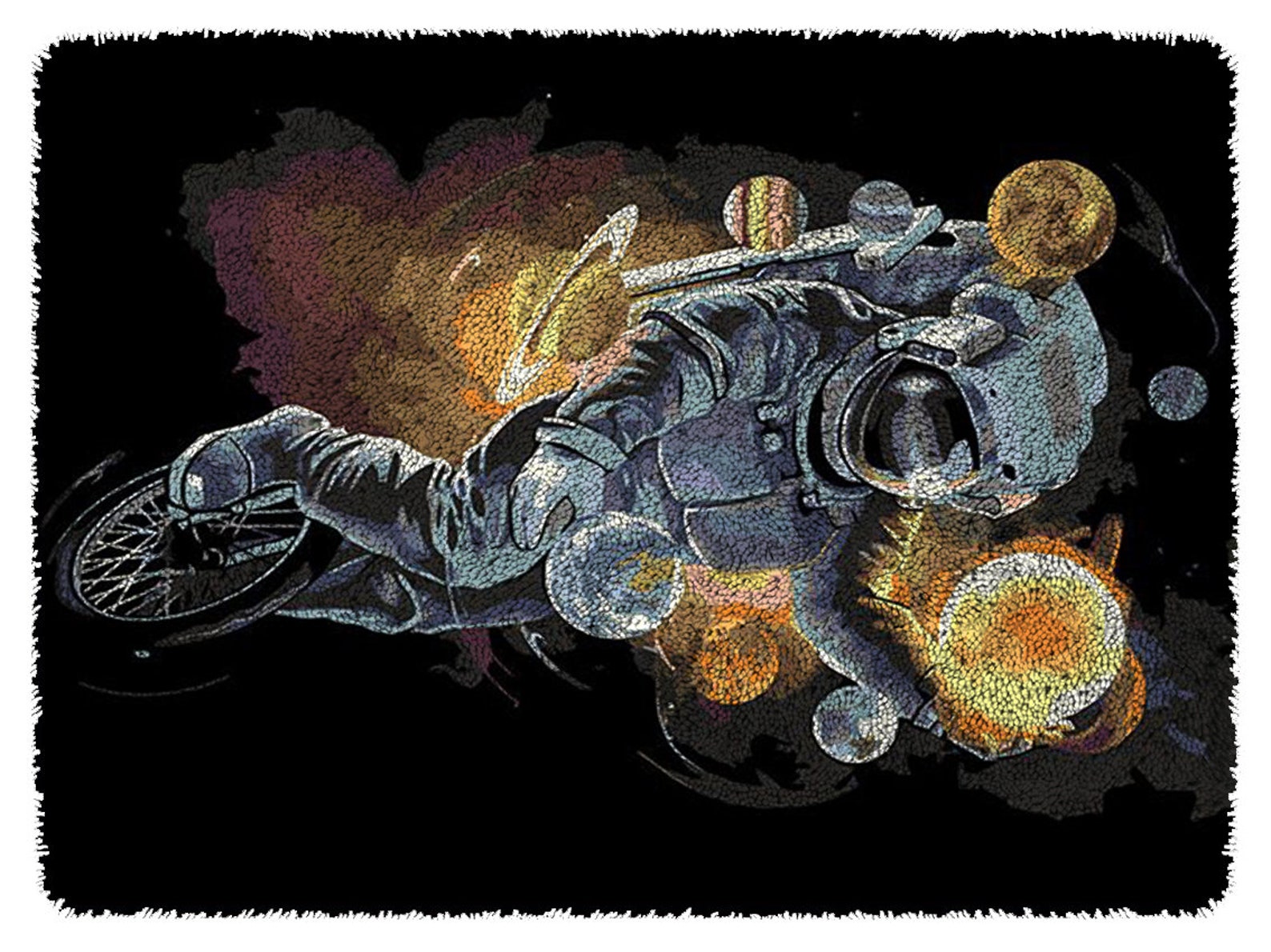 Outer Space Astronauts Kits Latch Hook Rug Kits Carpet Embroidery Latch ...