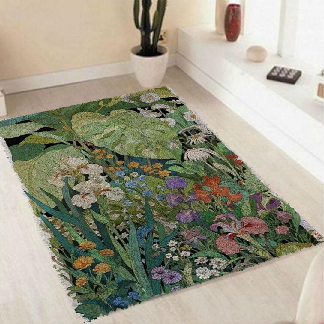 Flowers and Plants Latch Hook Rug DIY Needlework Tapestry - Etsy