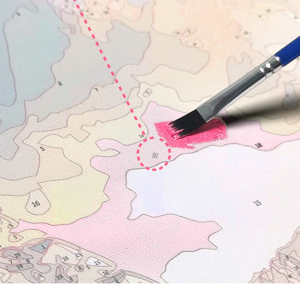 Women by Numbers Canvas Figure Oil Paint by Numbers Handpainted Diy ...