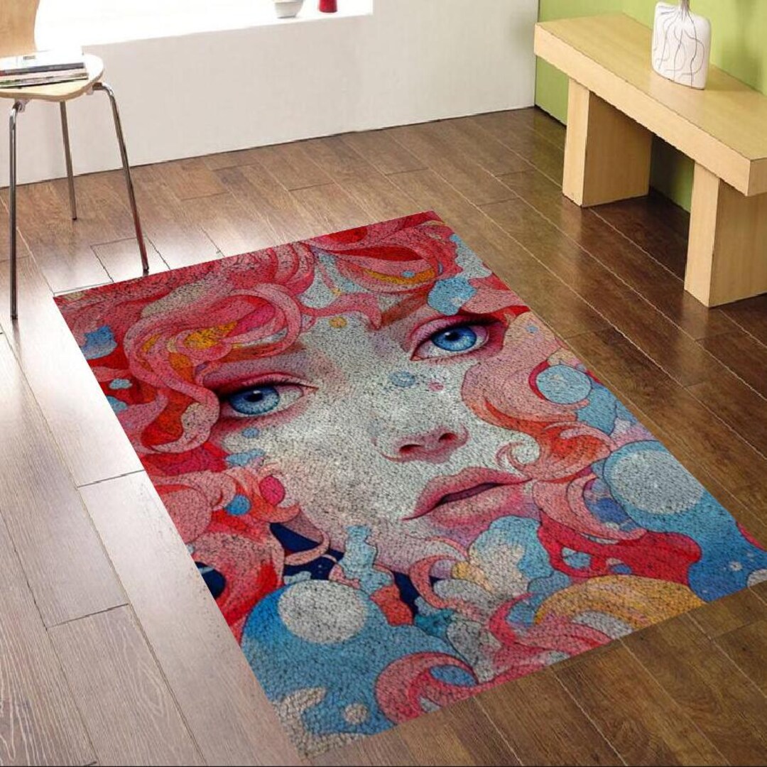 Cartoon Girl Latch Hook Painted Figures Carpet Home Decoration DIY ...