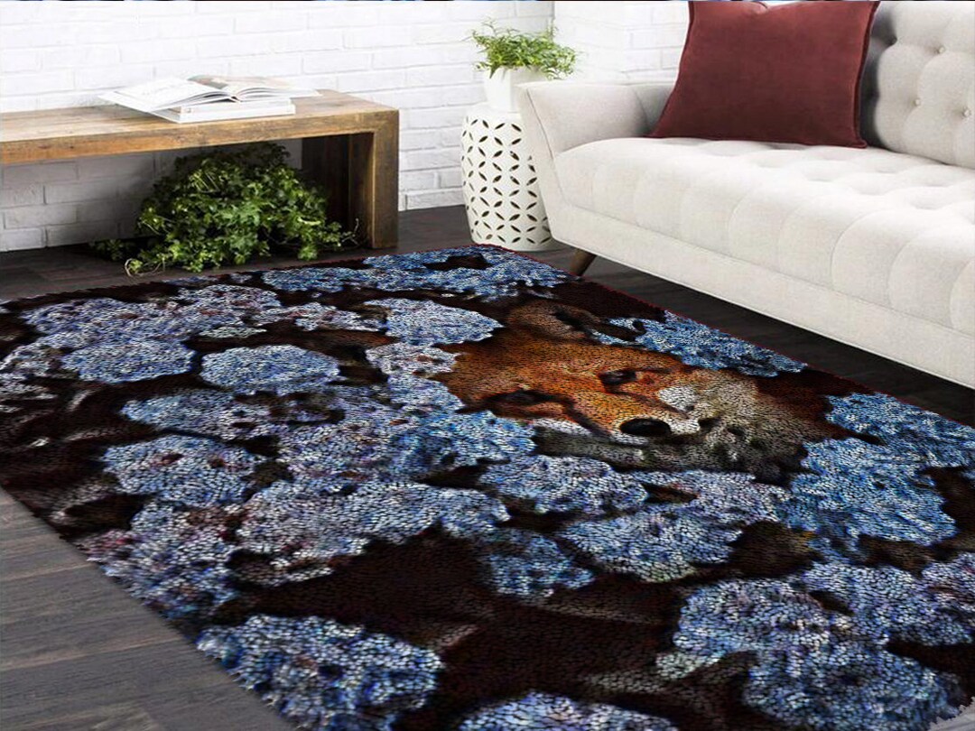 Latch Hook Kits Fox Plush Wall Tapestry Kits DIY Carpet Rug Chunky Yarn ...