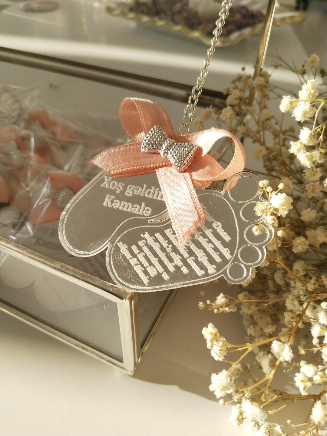 Welcome Baby Magnet Personalized Footprint Design Baby Shower Favor - Etsy