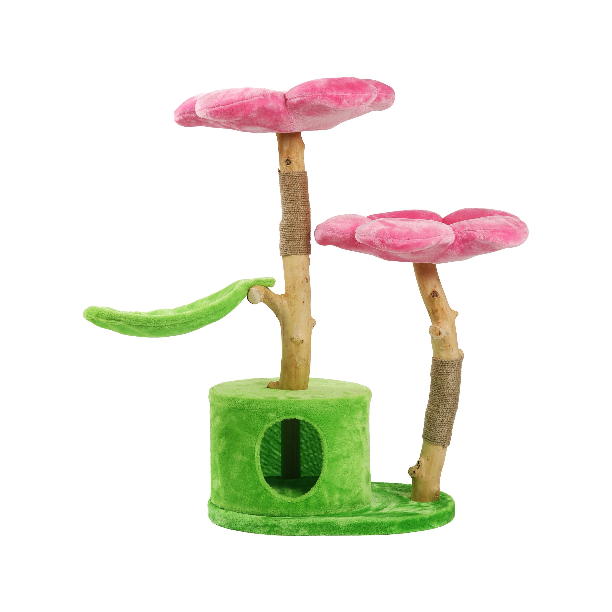 Wood Floral Cat Tree Wooden Cat Tower Modern Cat House Cat Etsy