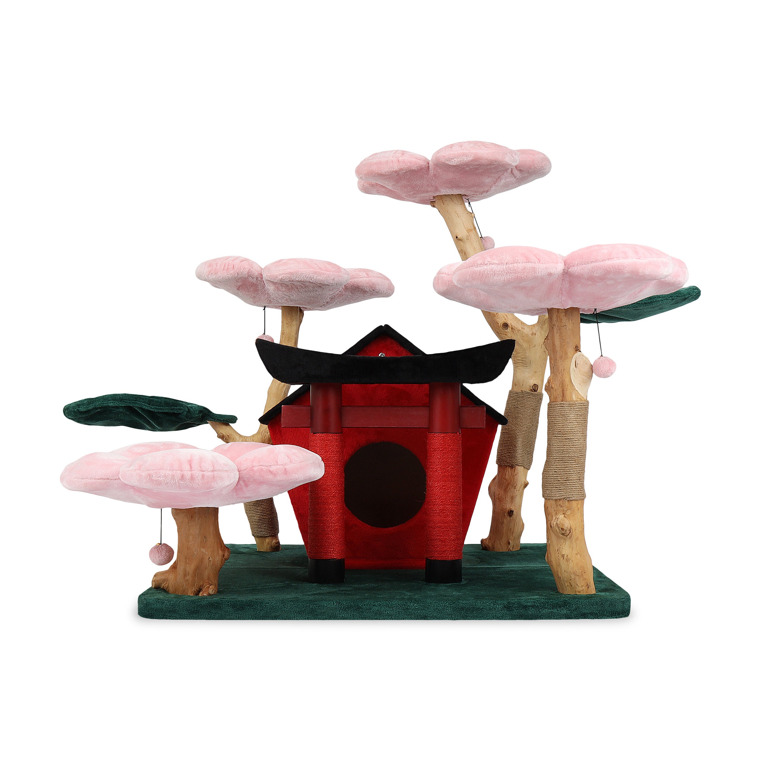 The Secret Garden, Wood Floral Cat Tree, Wooden Cat Tower, Modern Cat ...