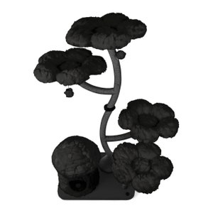 EDEN Wood Floral Cat Tree Tower, Wooden Cat Tower, Modern Cat Climbing ...