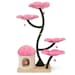 EDEN Wood Floral Cat Tree Tower, Wooden Cat Tower, Modern Cat Climbing ...