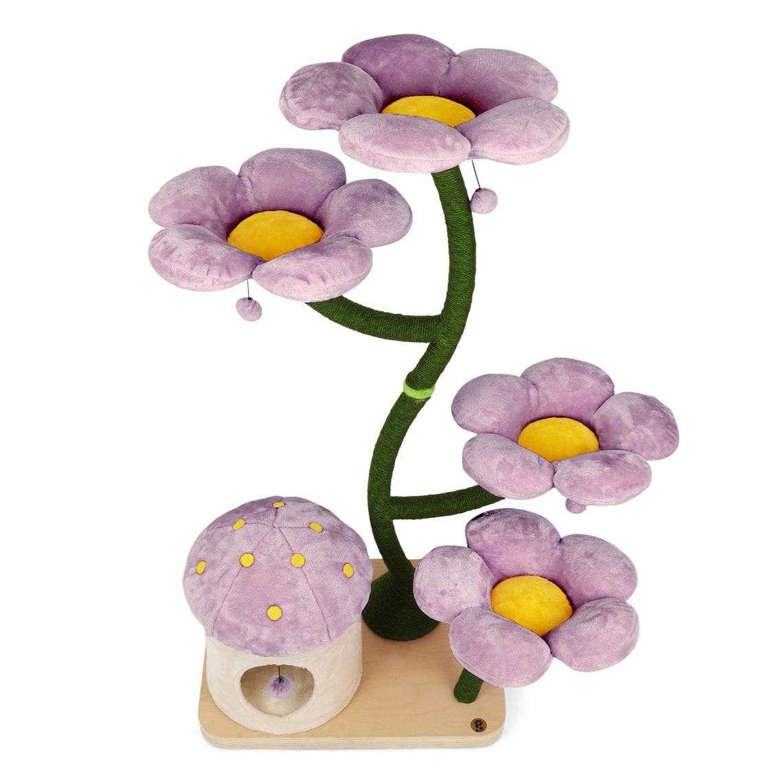 EDEN Wood Floral Cat Tree Tower Wooden Cat Tower Modern Cat - Etsy