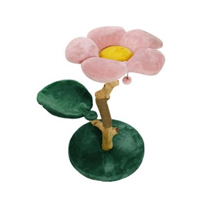 Modern Floral Cat Tree, Wooden Cat Tower, Modern Cat House, Cat ...