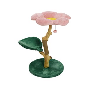 Modern Floral Cat Tree, Wooden Cat Tower, Modern Cat House, Cat ...