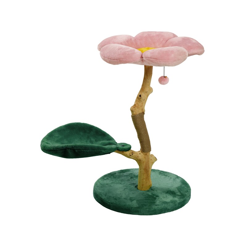 Modern Floral Cat Tree, Wooden Cat Tower, Modern Cat House, Cat ...