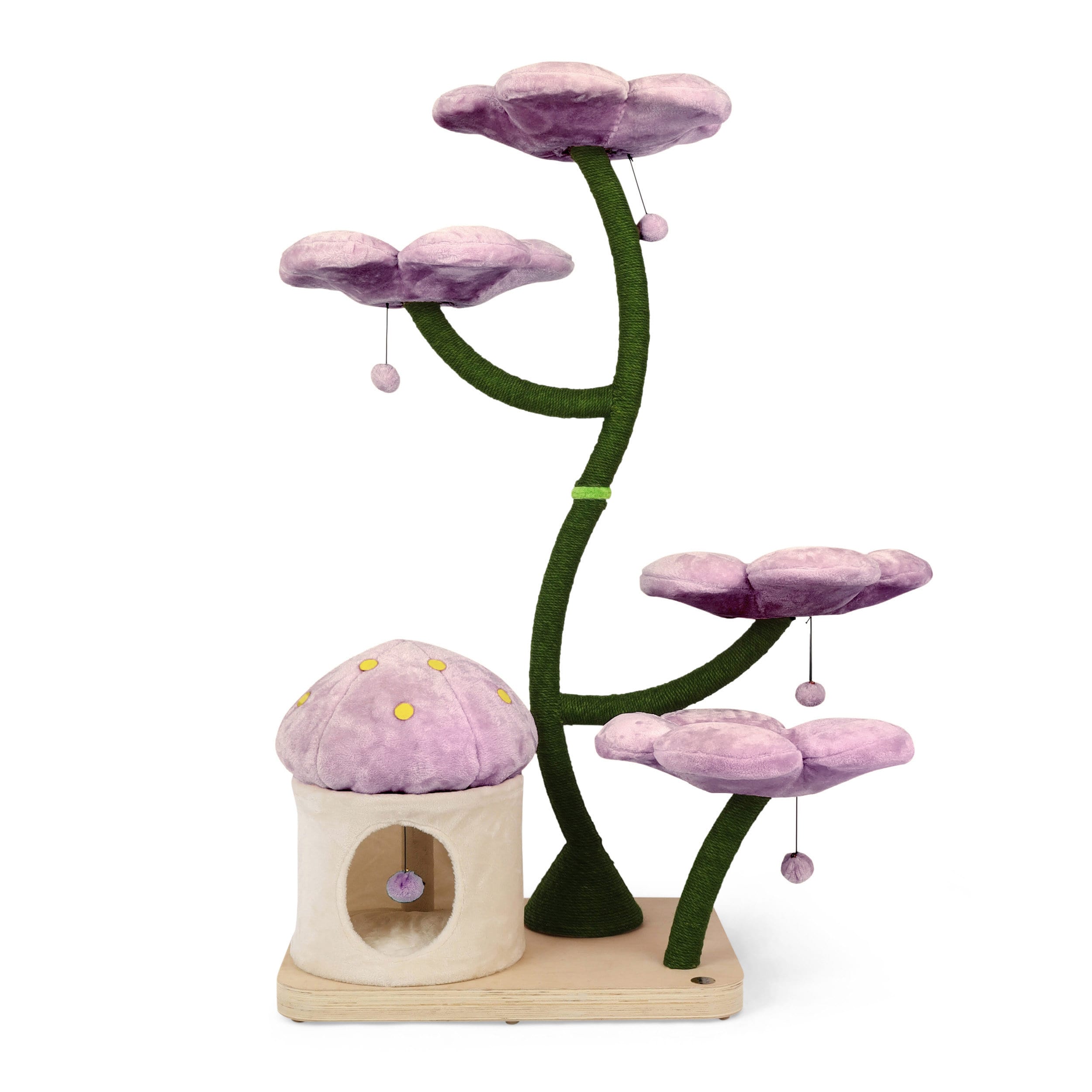 EDEN Wood Floral Cat Tree Tower Wooden Cat Tower Modern Cat - Etsy
