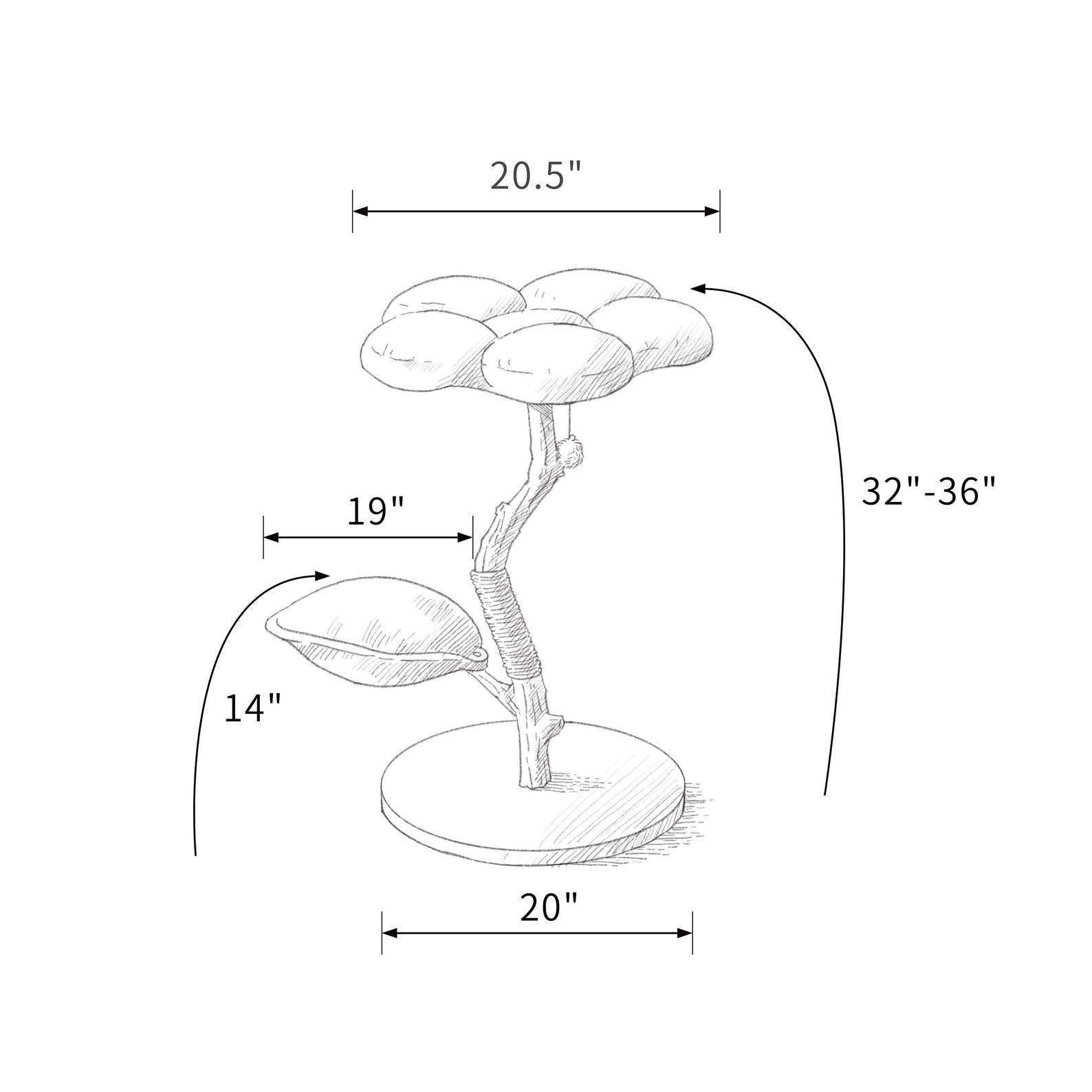 Modern Floral Cat Tree, Wooden Cat Tower, Modern Cat House, Cat ...