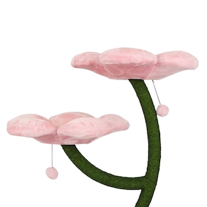 EDEN Wood Floral Cat Tree Tower, Wooden Cat Tower, Modern Cat Climbing ...