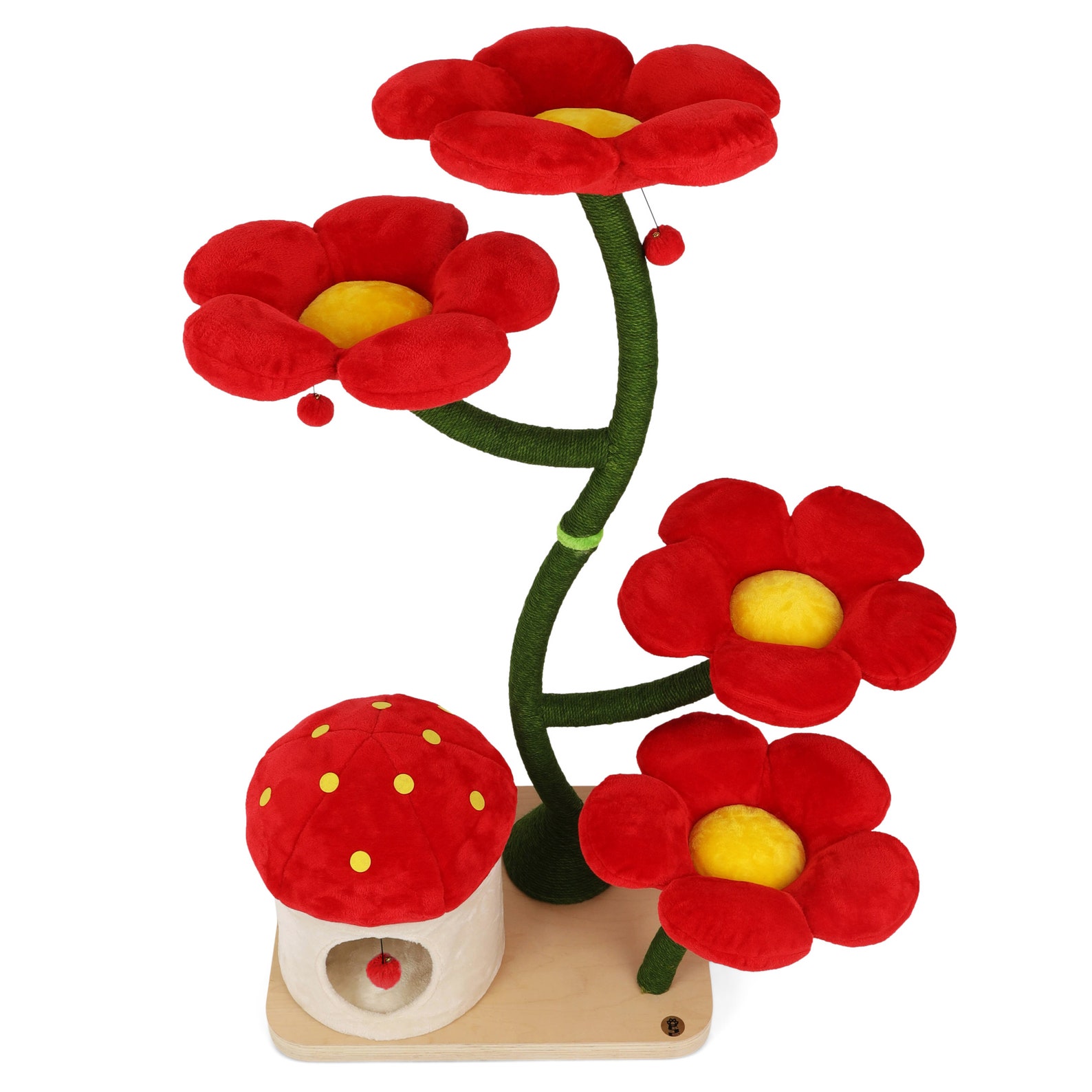 EDEN Wood Floral Cat Tree Tower Wooden Cat Tower Modern Cat - Etsy