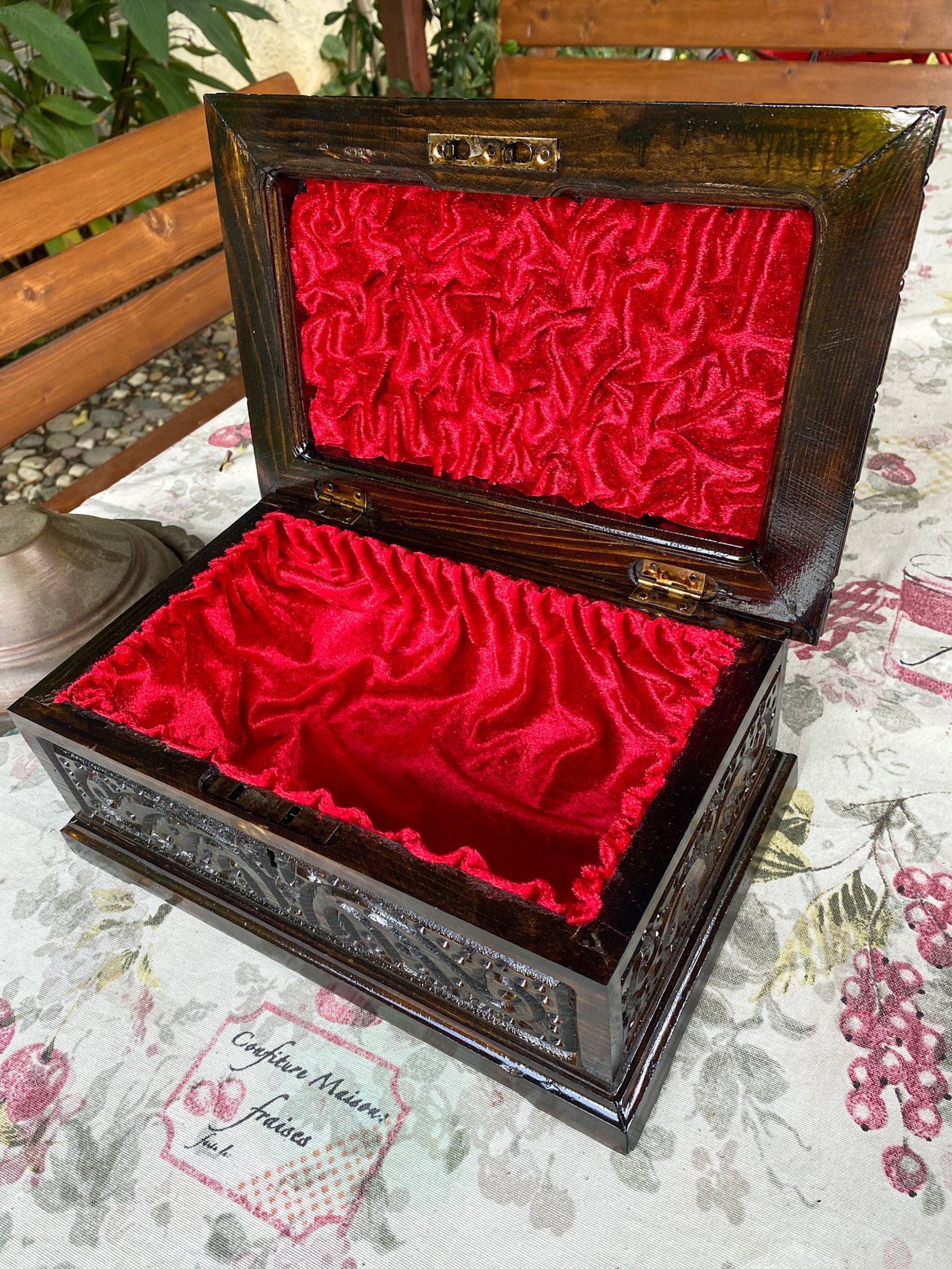 Wooden Locking Boxvintage Chest With Keycarved Wooden - Etsy