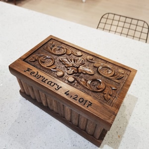 Large Puzzle Box for Adults, Secret Lock Box, Carved Puzzle Box ...