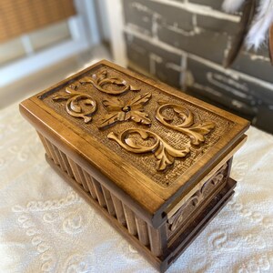 Large Puzzle Box for Adults, Secret Lock Box, Carved Puzzle Box ...