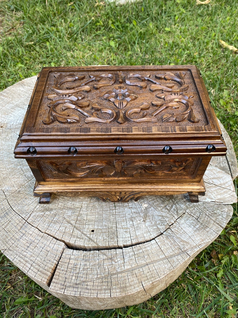 Personalized Wooden Jewelry Box With Lock Secret Lock Box - Etsy