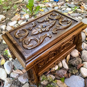 Large Secret Lock Box, Wooden Jewelery Box, Wood Treasure Chest ...