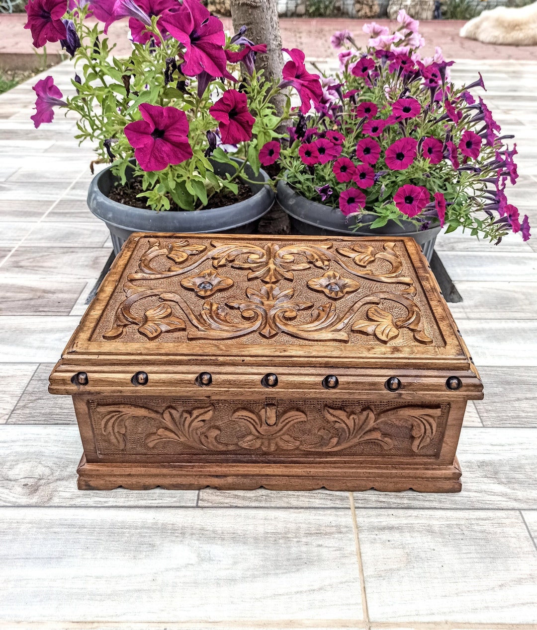 Personalized Wooden Chest, Large Wood Box, Large Treasure Chest ...