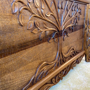 Tree of Life Wooden Chest, Trunk Coffee Table, Hope Chest, Blanket ...