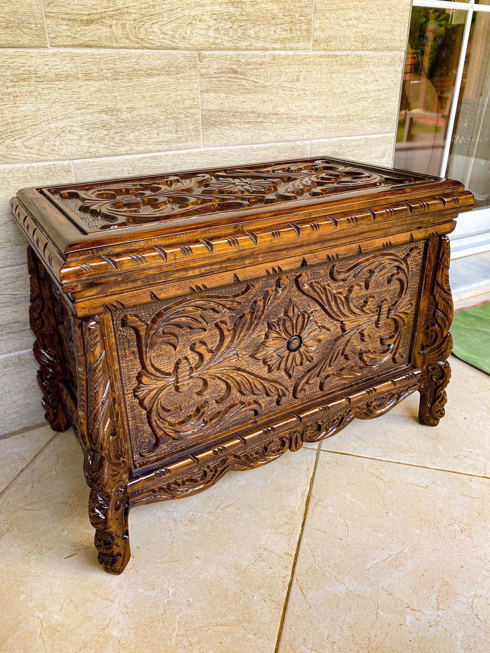 Ottoman Hope Chest Trunk Coffee Table Blanket Chest - Etsy