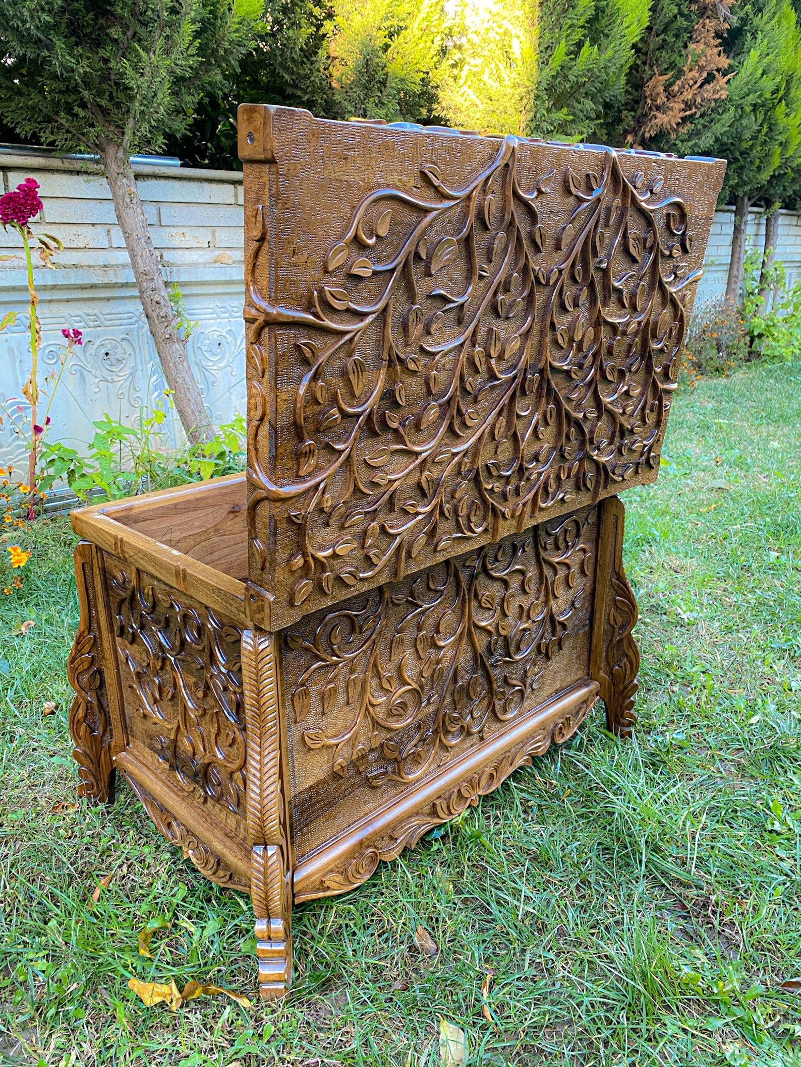 Tree of Life Wooden Chest, Storage Chest, Carved Treasure Chest, Hope ...