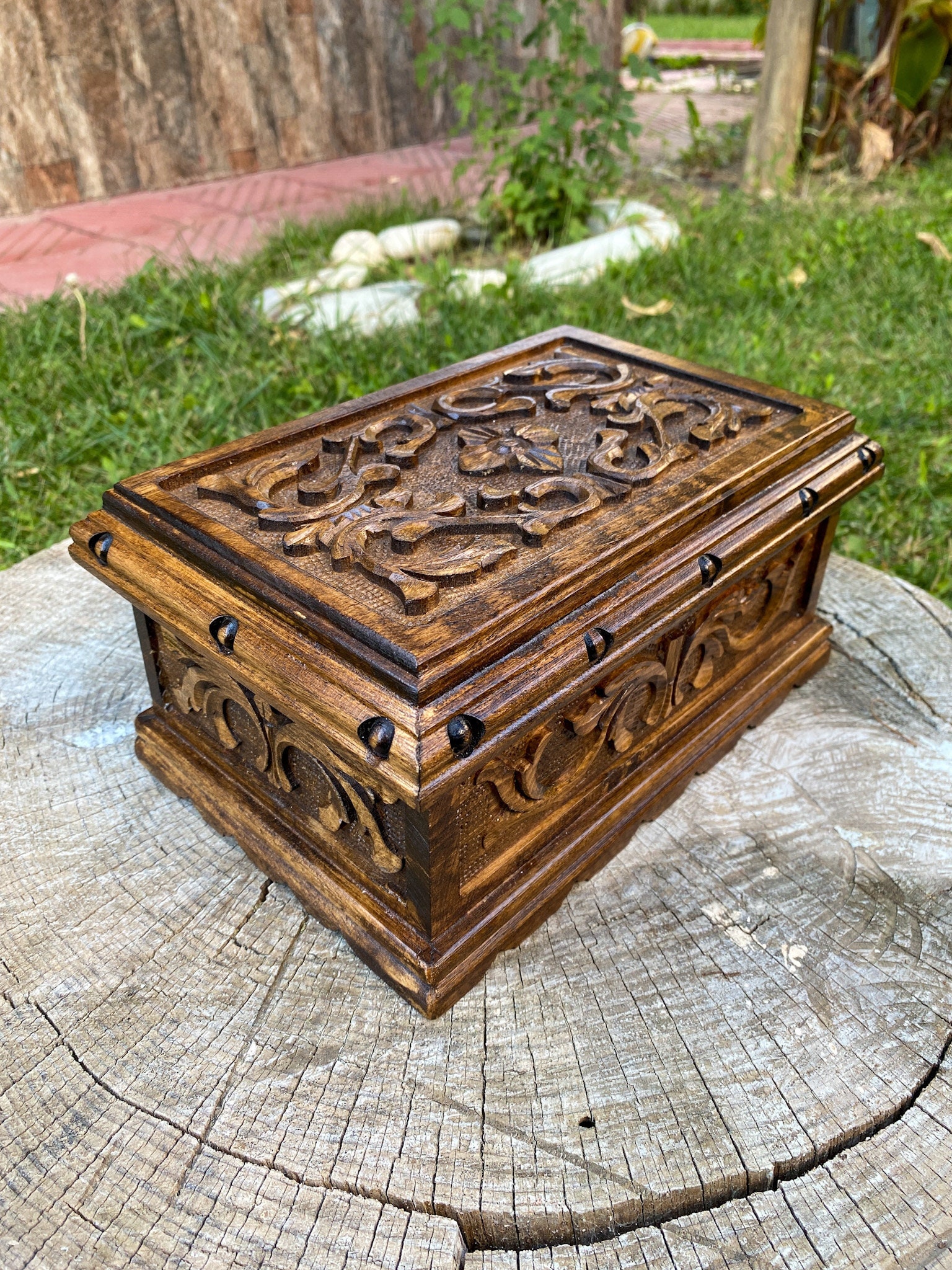 Personalized Wooden Jewelry Box With Lock Secret Lock Box | Etsy