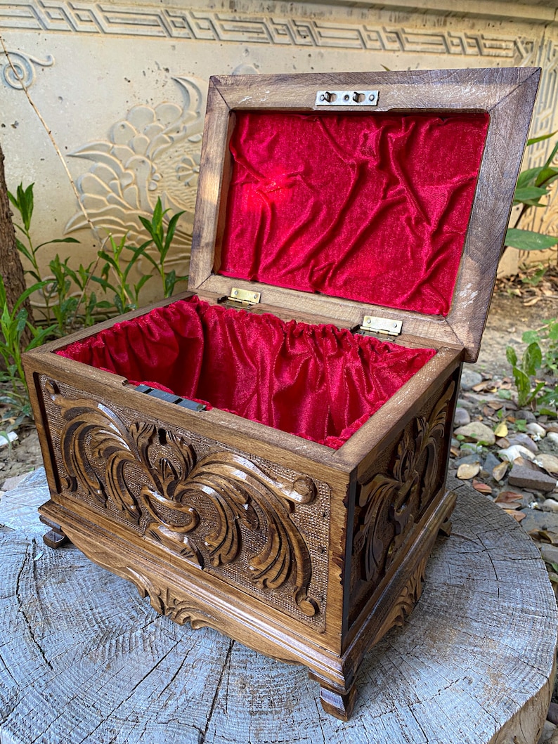 Personalized Large Wood Box Locking Carved Box With Key - Etsy Personalized Large Wood Box Locking Carved Box With Key - Etsy