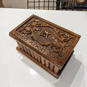 Personalized Puzzle Box , Hand Carved Wooden Secret Lock Box, Vintage ...