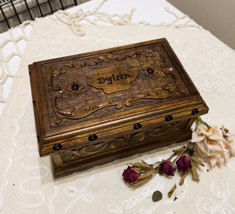 Personalized Large Secret Lock Jewelry Box With Key Vintage - Etsy