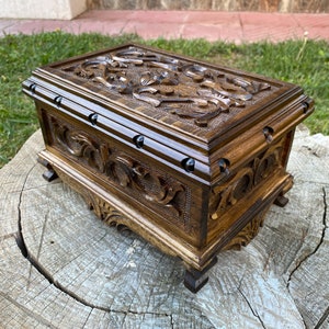 Personalized Wooden Lock Box With Key, Vintage Jewlery Box With Lock ...