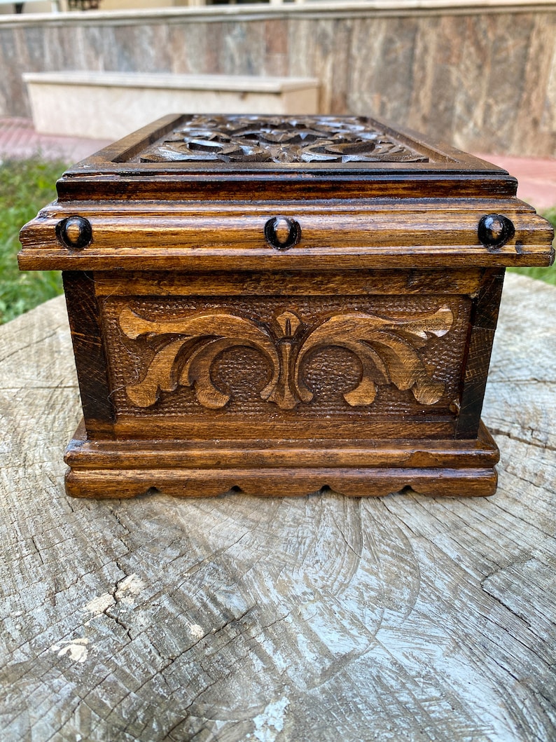 Personalized Wooden Jewelry Box With Lock Secret Lock Box | Etsy