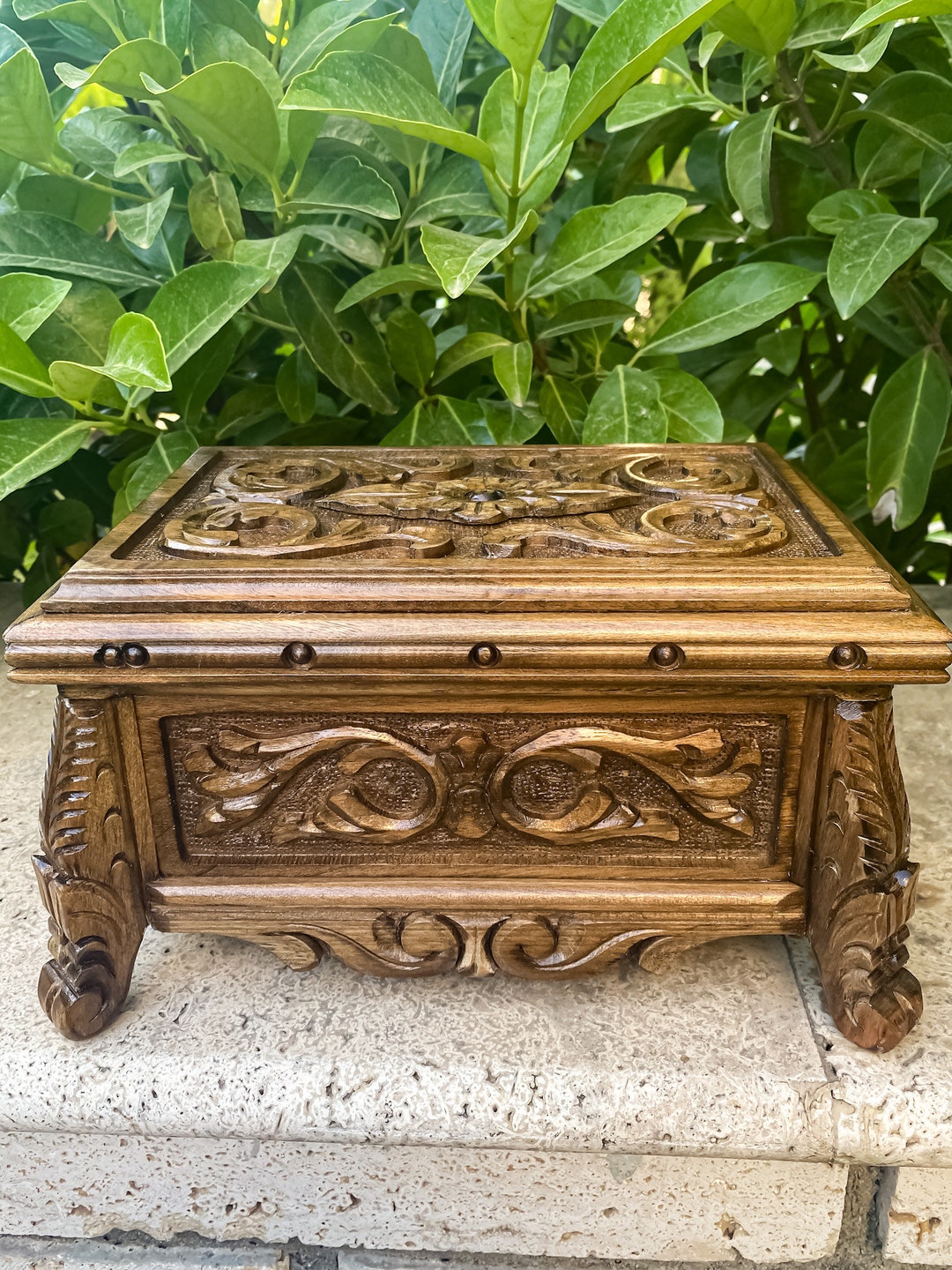 Large Secret Lock Box, Wooden Jewelery Box, Wood Treasure Chest ...