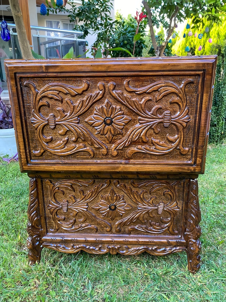 Ottoman Hope Chest Trunk Coffee Table Blanket Chest - Etsy