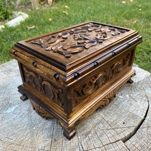 Personalized Wooden Lock Box With Key, Vintage Jewlery Box With Lock ...