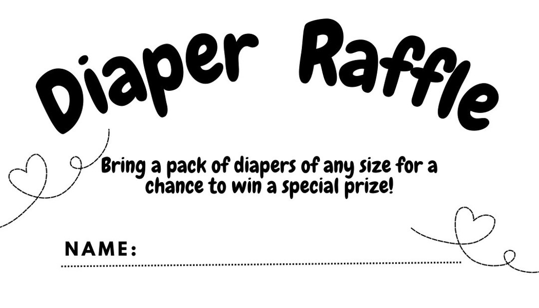 Diaper Raffle Tag - Etsy