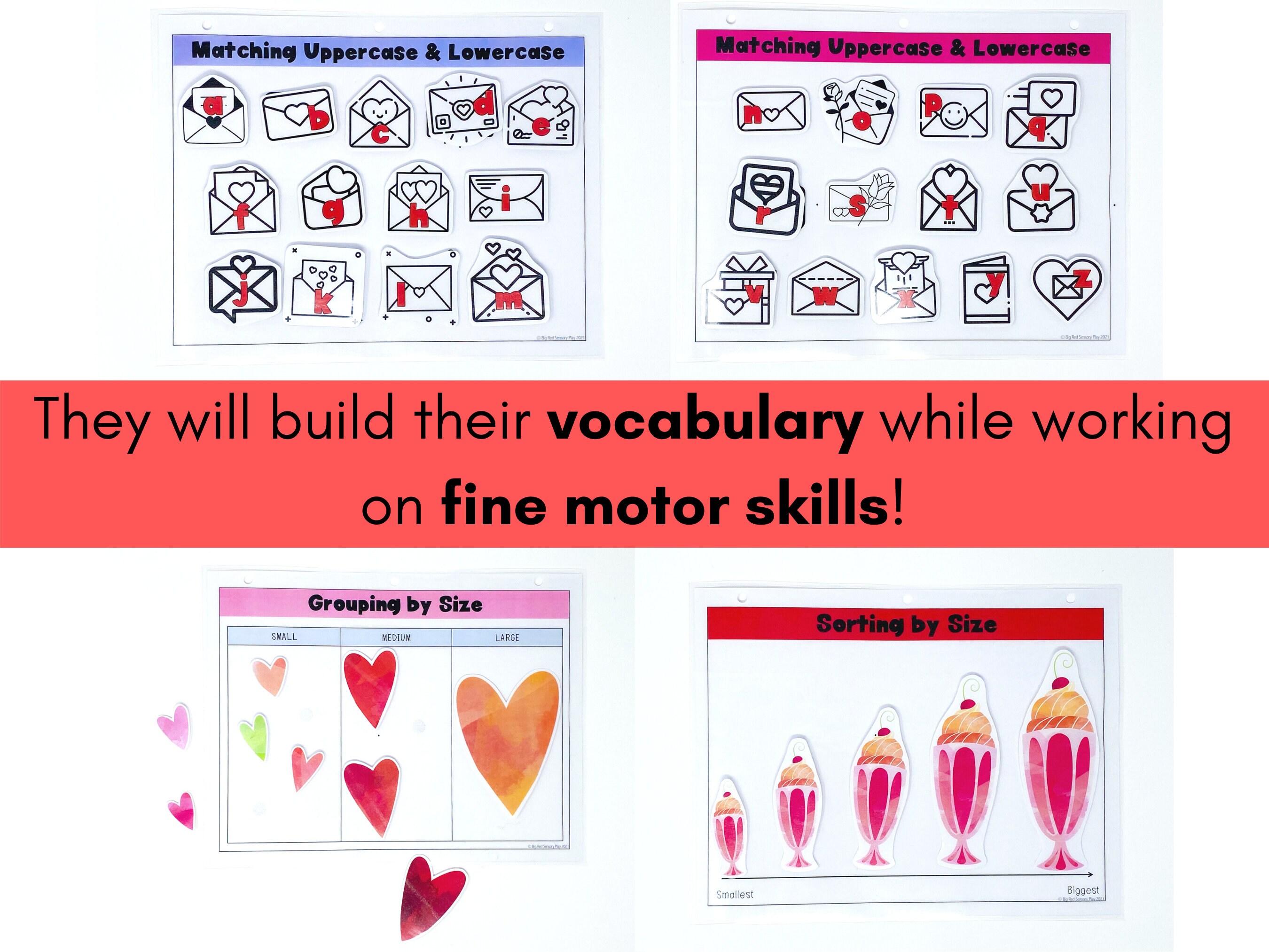 Valentine's Day Busy Book, Learning Binder, Preschool Activities, Early ...