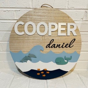 Ocean Name Sign - Etsy